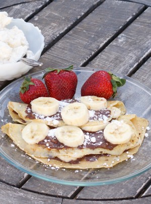 Nutella Banana Crepes Recipe - Clever Pink Pirate