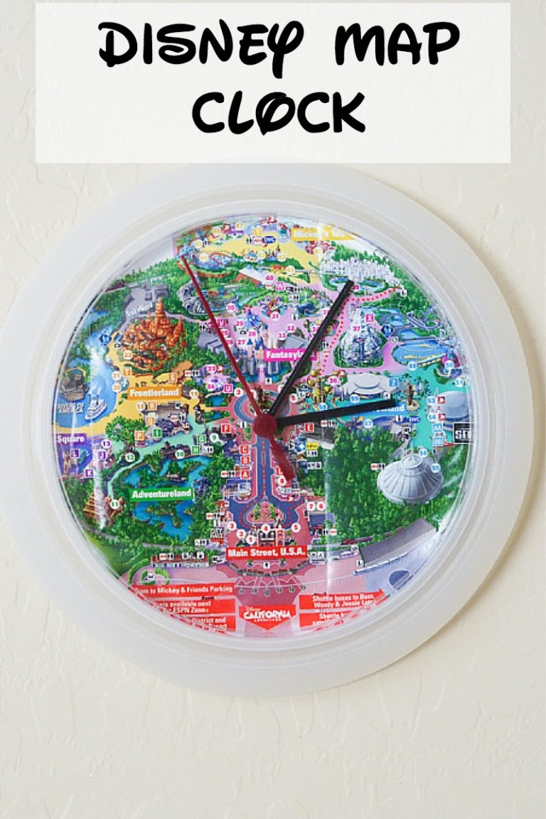 DIY Disney Map Clock - Clever Pink Pirate