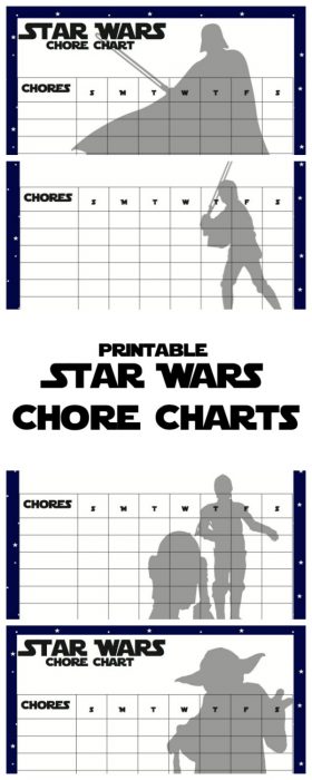 Printable Star Wars Chore Charts - Clever Pink Pirate