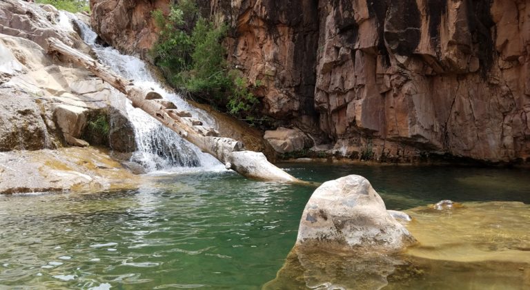 Water Wheel Waterfall Hike in Arizona - Clever Pink Pirate
